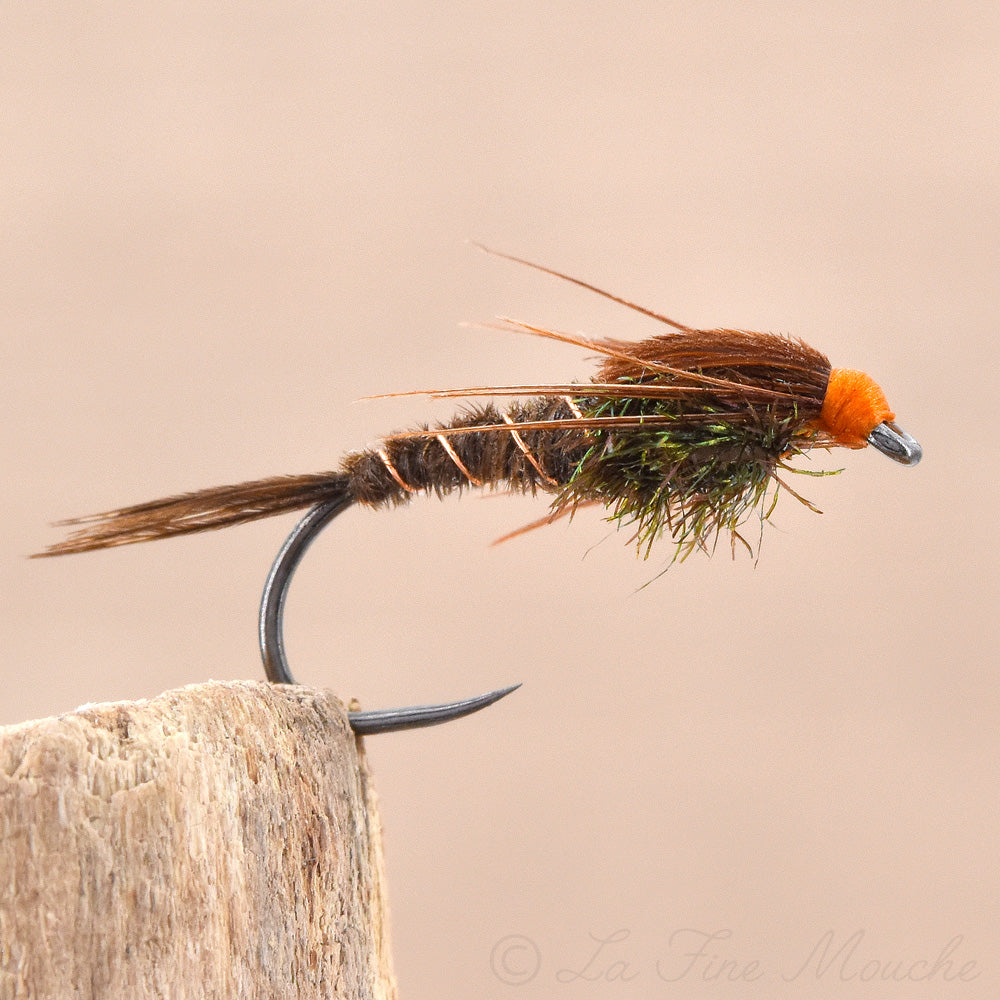 Deluxe Classic Pheasant Tail Nymph - Orange Head – La Fine Mouche