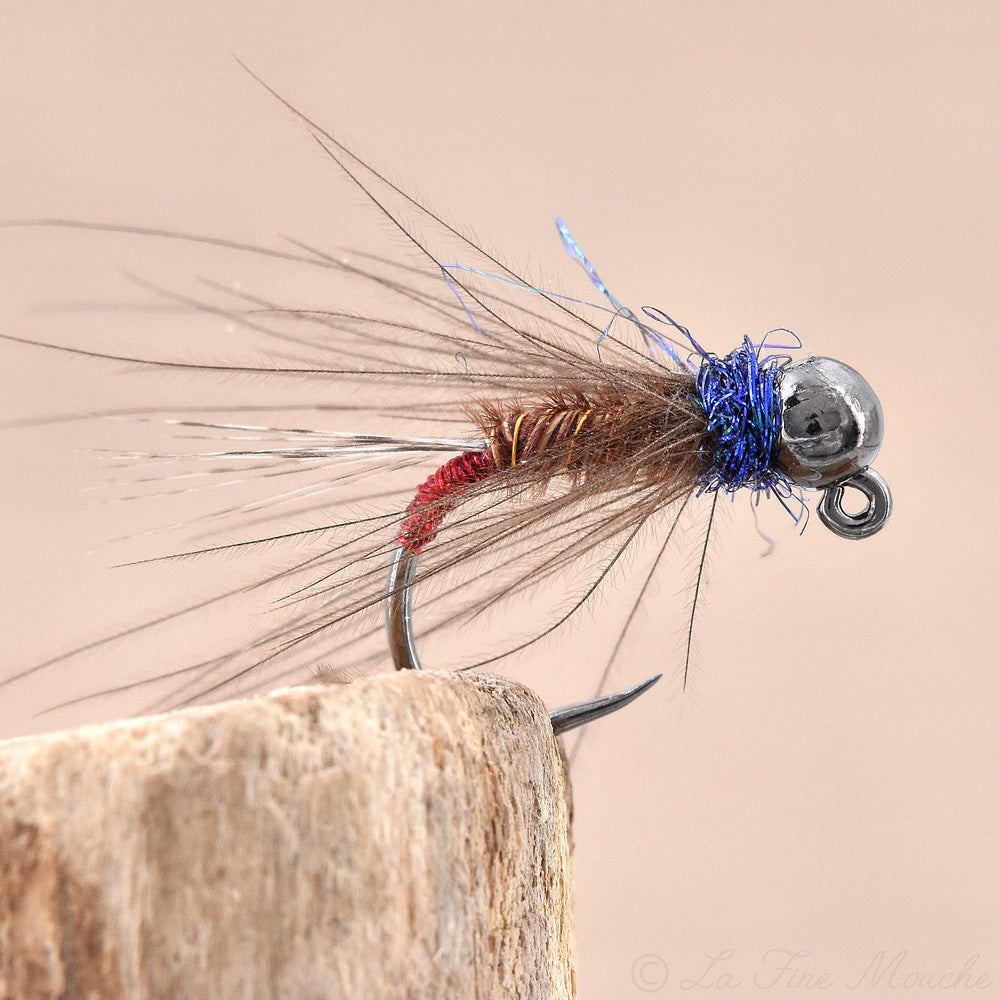 Pheasant Tail Red Tag and CDC Collar Nymph - Black Bead – La Fine Mouche