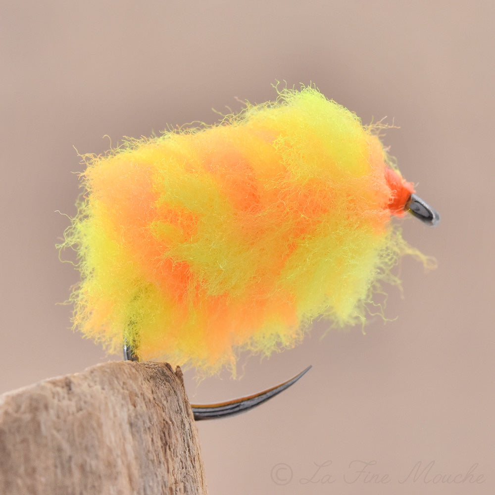 Yellow and Orange Eggstasy Egg Stillwater Fly - Size 10 – La Fine Mouche