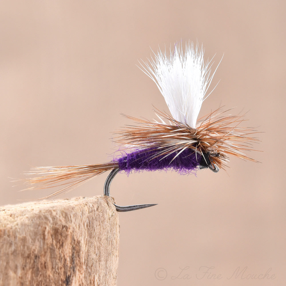 Dry Fly - Adams Parachute - Purple – La Fine Mouche